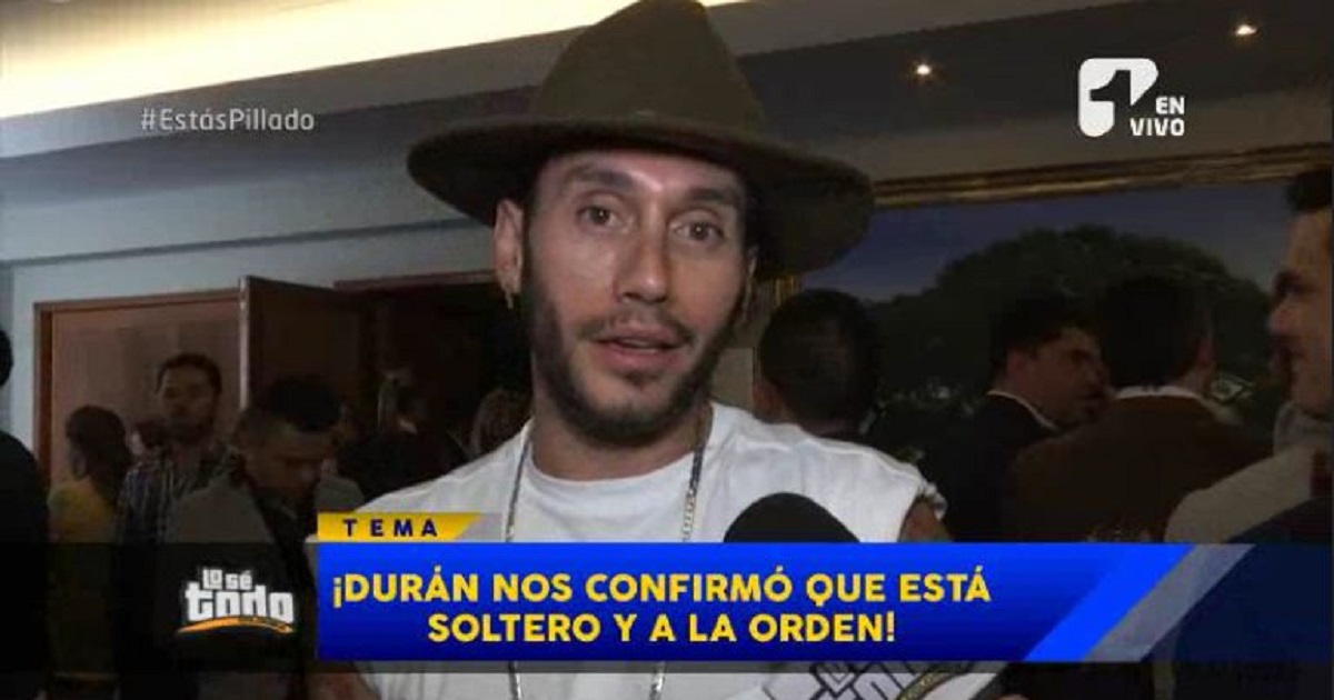 El cantante Durán anda solterito y a la orden - Canal 1